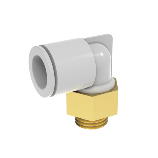 12mm Tube to R1/4 Male Fitting, with 90 Degree Elbow | Vention