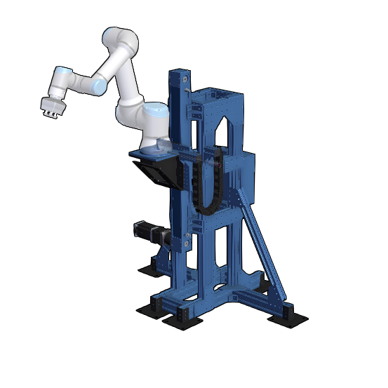 Heavy-duty vertical range extender for Universal Robots (575mm stroke ...