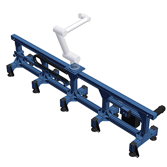 Robot Linear Rail System – 7th Axis Enclosed Timing Belt 3m Track | Vention